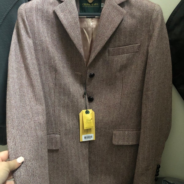 Celtic Tweed | Women's Green Herringbone Tweed Blazer | Tweed Jacket ...