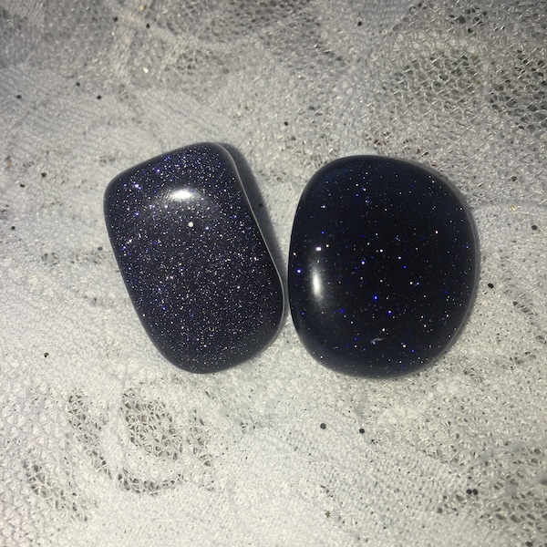 Blue Goldstone Tumbled Stones: Choose How Many Pieces ('A' Grade) - Etsy