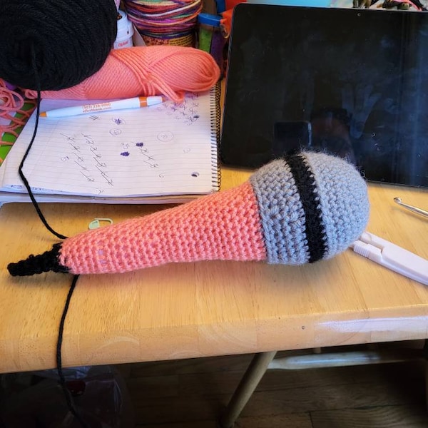 Crochet Microphone Pattern - Superstar Microphone - Musical Instrument ...