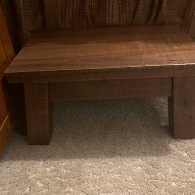 Solid/ Walnut/ Rustic/ Farmhouse Stool/ Foot Stool/ Step Stool 8 10 ...
