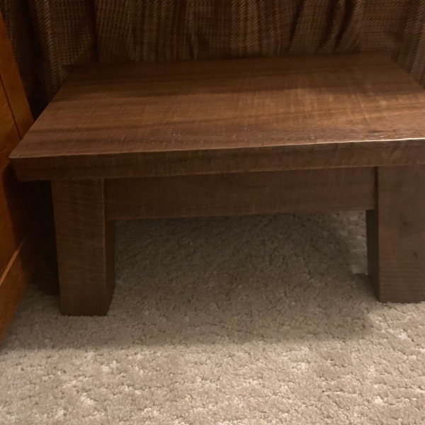 Solid/ Walnut/ Rustic/ Farmhouse Stool/ Foot Stool/ Step Stool 8" - 10 ...
