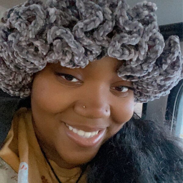 Crochet Velvet Ruffle Hats - Etsy