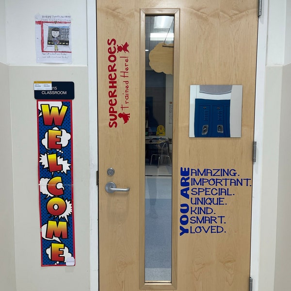 You Are Positive Affirmations Classroom Door Vinyl Wall Decal School ...