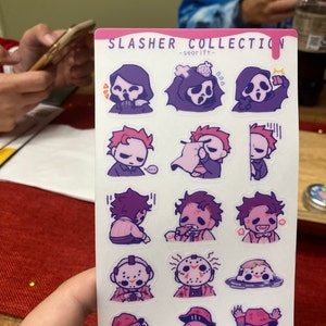 Slasher / Clear Sticker Sheet - Etsy