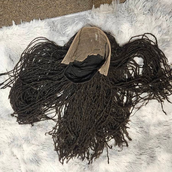 Gray Lace Front Faux Locs Dreadlocks Fauxlocs Dreadlock Braid Wig for ...