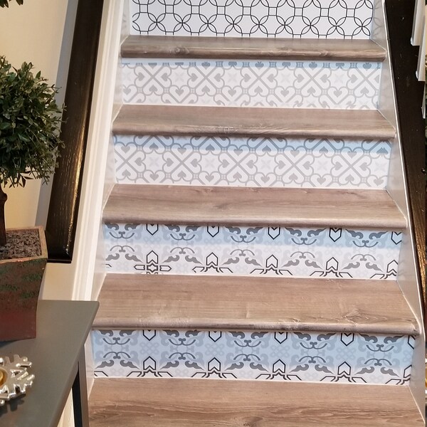 Vintage Look Tiles Stair Riser, Window Sill, Tile Stickers 7 Inch X 36 ...