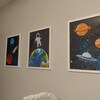 Set of 3 Watercolor Outer Space Wall Art, Digital Download, Printable ...