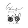 Custom Digital 2 Pet Portrait Wedding Sign, Personalized Open Bar Sign ...