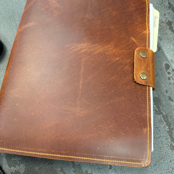 Personalized Leather Padfolio Organizer, Notebook Journal, Portfolio ...