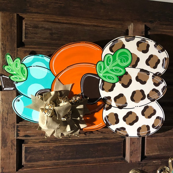 Multi Colored 3 Stack Abstract Polka Dot Pumpkins Door Hanger - Etsy