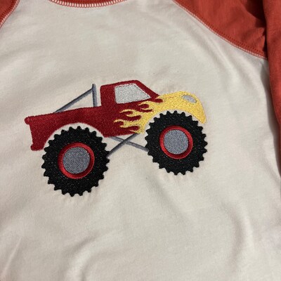 Monster Truck Embroidery Design, Vehicle Embroidery Design, Machine ...