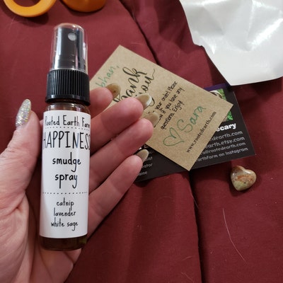Crystal Infused Smudge Spray, Happiness Spray, Lavender Spray, Sage ...