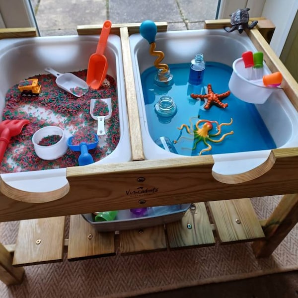 Wooden Sensory Stand | Sensory Table Sensory Bin Sand Table Water Table ...