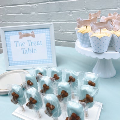 Puppy Dog Cupcake Toppers Watercolor Puppy Birthday Printable Cupcake ...