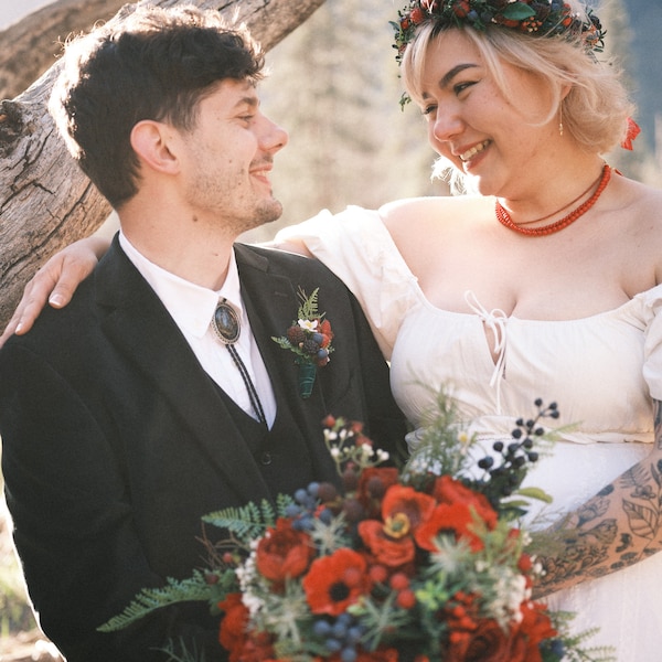 Berry Floral Crown Woodland Wedding Bridal Hair Piece Forest Wedding ...