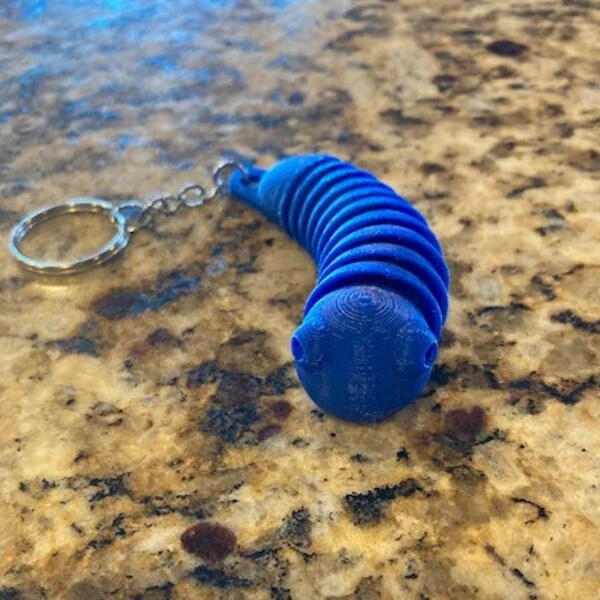 Articulated Flexible Worm Keychain Fidget | 3D Printed - Etsy