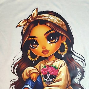 Chibi Cute Chicana Girl, 25 PNG, Chicana Clipart, Chibi Dolls Png ...