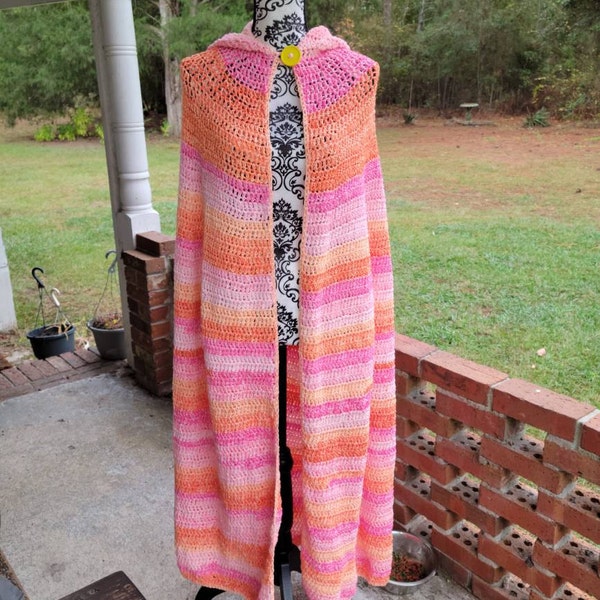 Crochet Full-length Cloak Pattern: PDF Pattern SCA, Faires, Goddess ...