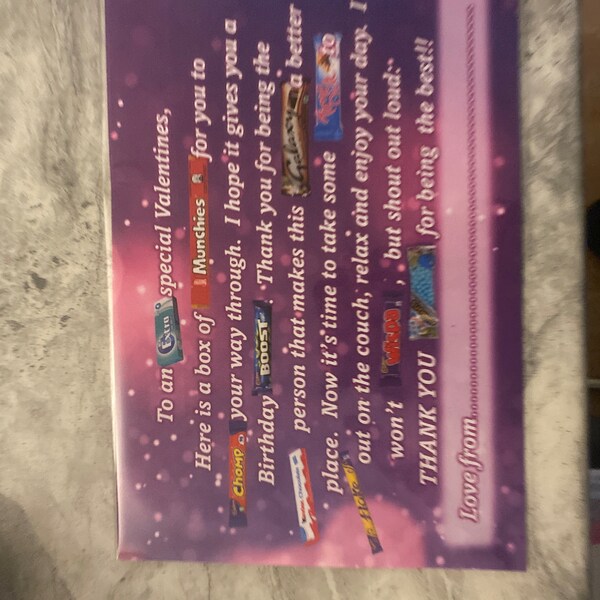 DIY Birthday Chocolate Box Poem | Birthday Gift for Him | Personalised ...