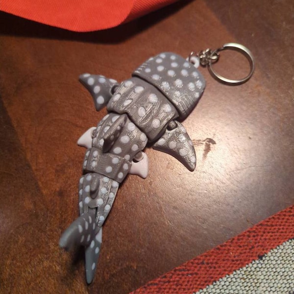 Mini Whale Shark Fidget Toy and Keychain - Unique Articulated 3D ...