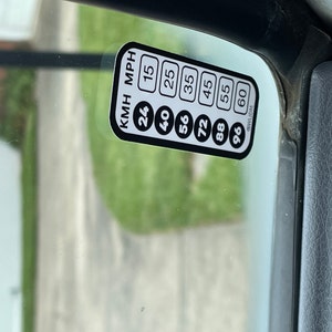 KMH to MPH Conversion Decal 2 Styles Multiple Colors Free Shipping - Etsy