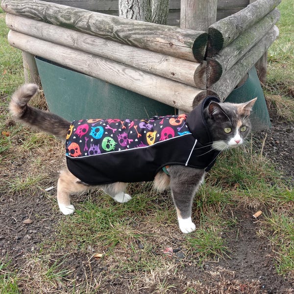 Warm Cat Jacket, Softshell Jacket for Cat, Waterproof and Windproof Cat ...