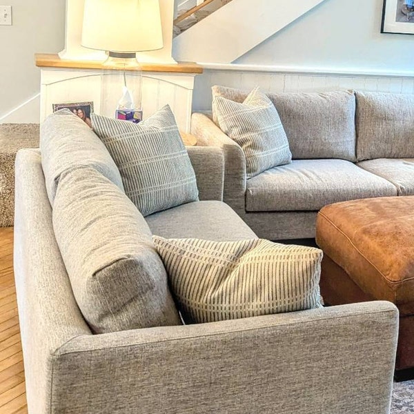 Designer Hand Block Style Design Geometric Abstract Stripe Wave Grey ...