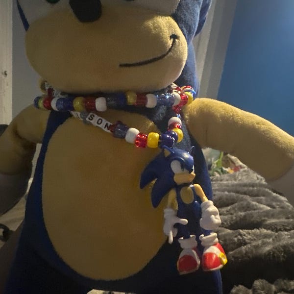 Sonic and Shadow the Hedgehog and Tails Kandi Necklace - Etsy