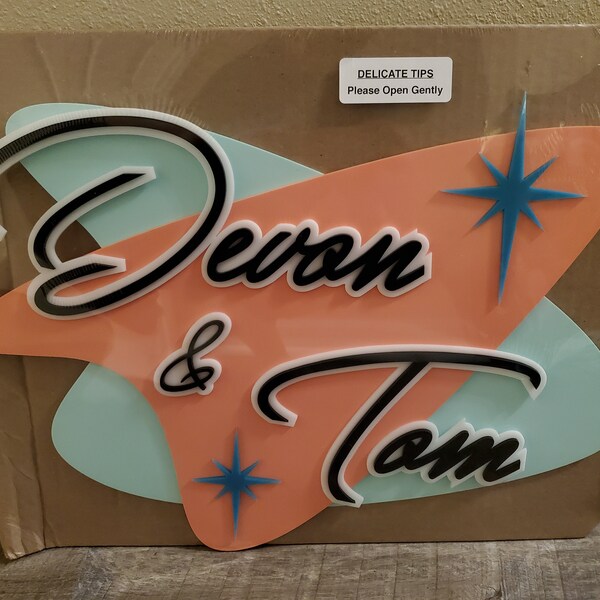Mid Century Modern "metropolis" Welcome Sign: Retro Space Age Boomerang ...