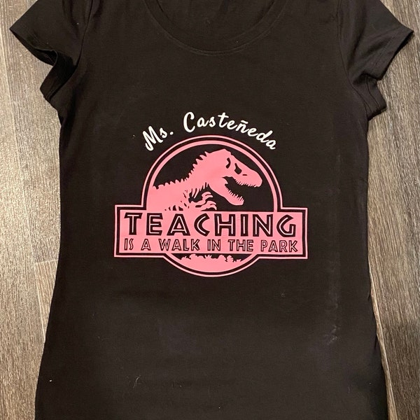 Teaching is a Walk in the Park Svg, T-rex Dinosaur Png, School Clipart ...