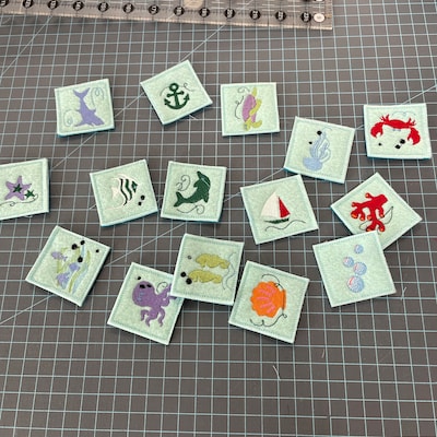 Memory Game cute Monsters Machine Embroidery Design in the Hoop ...