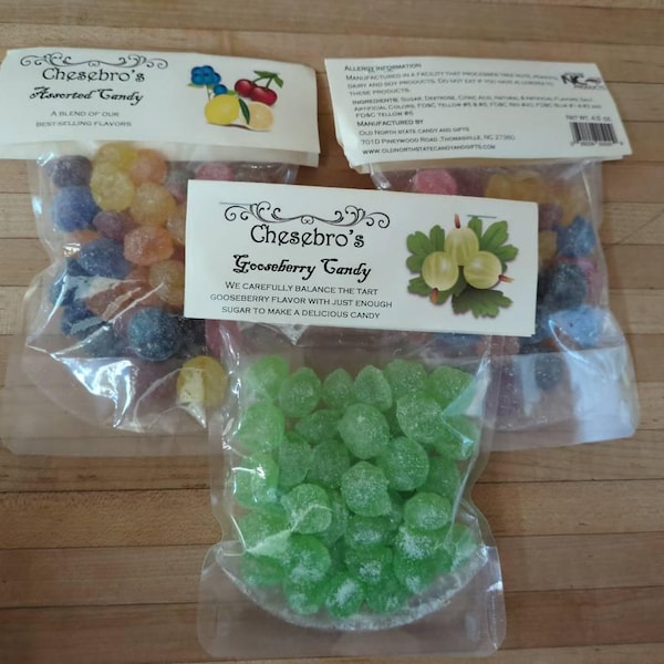 Gooseberry Hard Candy Drops 4.5 Ounces - Etsy