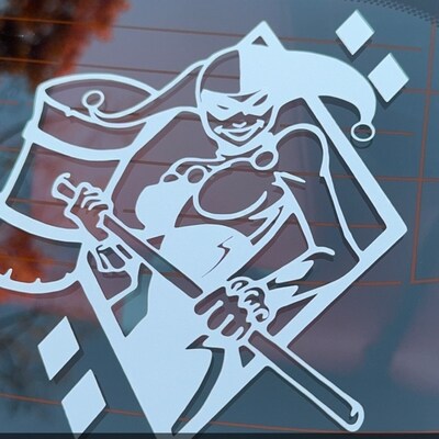 Harley Quinn Vinyl Decal Sticker Car Window Bumper die-cut Decal - Etsy