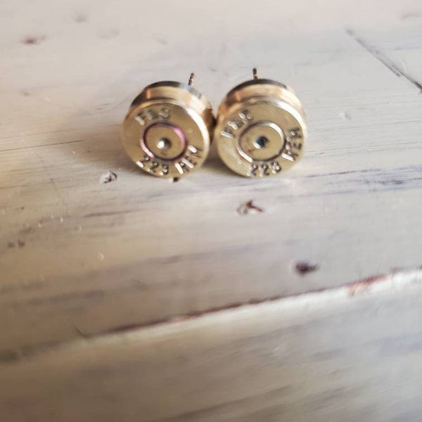 Handmade Bullet Post Earrings, Bullet Stud Earrings, Bullet Earrings ...