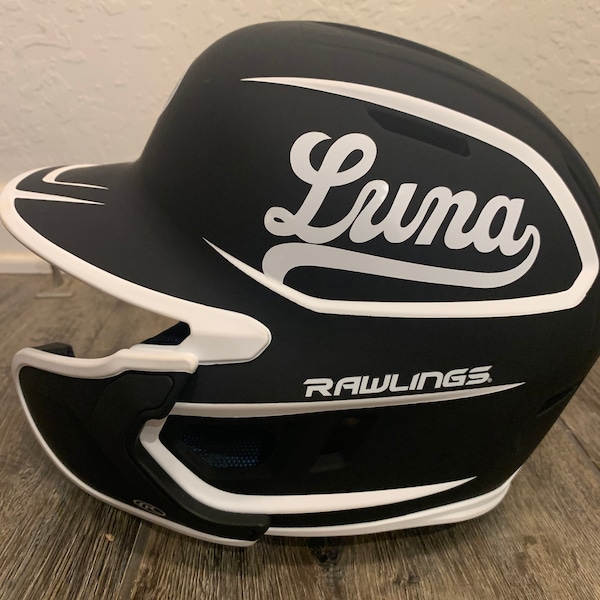 Custom Baseball Helmet Decal, Name Decal, Baseball Decal, Baseball Bat ...