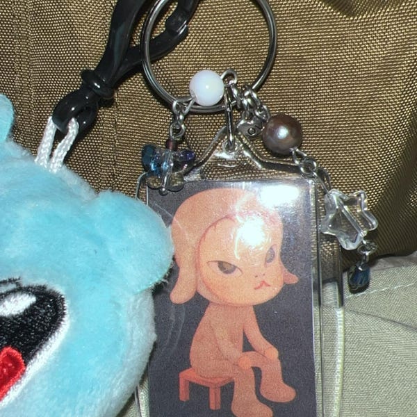 Aya Takano Inspired Keychain Y2K Handmade Beaded Keychain - Etsy