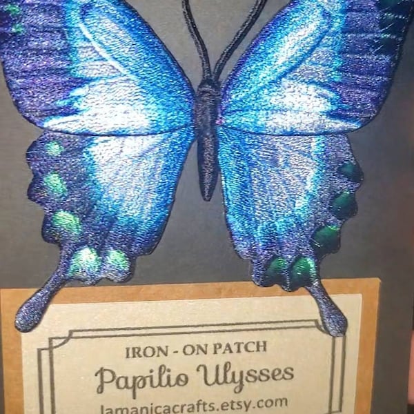 Iridescent Realistic Moth Embroidery Applique / High Quality Iron on ...