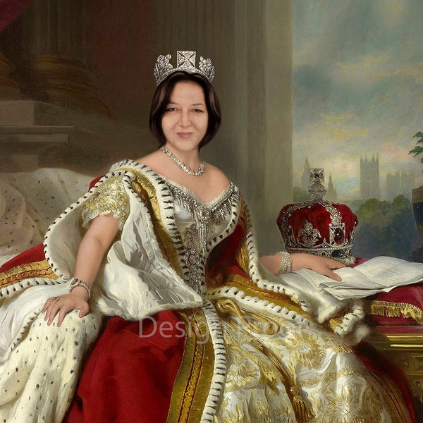 Personalised Historical Portrait for Her, Royal Portrait, Renaissance ...
