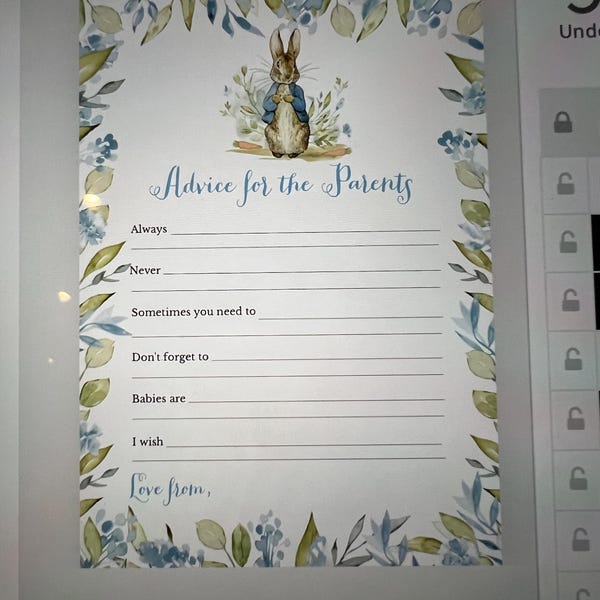 Editable Peter Rabbit Baby Shower Game Bundle, Blue Peter Rabbit Baby ...