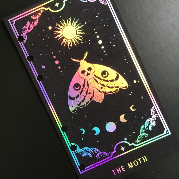 Tarot Inspired the Moth Planner Dashboard, Foiled Dashboard, Tarot Deck ...