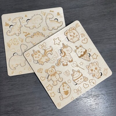 PUZZLE Laser Cut File Svg Dxf Kids Laser Svg Design & DIY Craft Kits ...