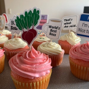 The Office Inspired Cupcake Toppers set of 15 - Etsy