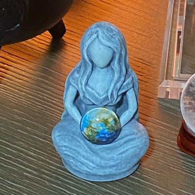Earth Goddess Statue Gaia Statue Unique Mini Mother Earth Figurine - Etsy