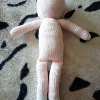 Basic Doll Knitting Pattern 33cm 13 Inch Doll Body Base Worked Flat ...