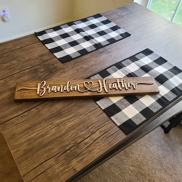 3D Wedding Sign, Name Sign Bridal Shower Gift, Boyfriend Gift ...