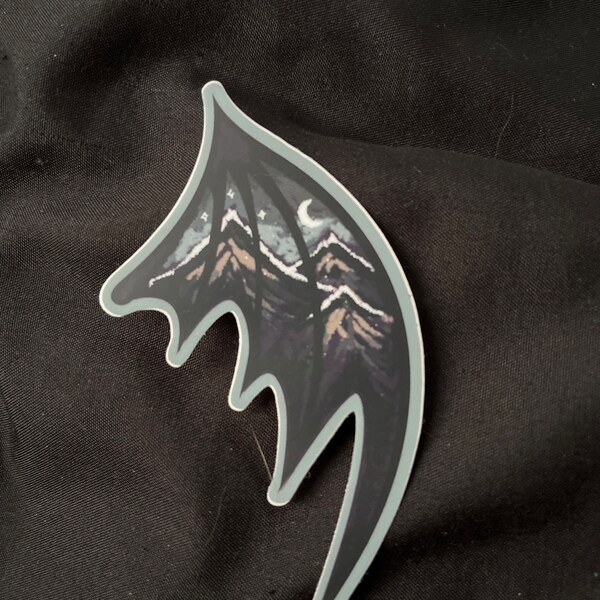 ACOTAR 'bat Wing Mountain' Sticker | to the Stars Who Listen | Feyre ...