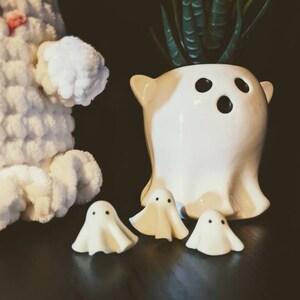 Glow in the Dark Mini Ghosts Tiny Polymer Clay Halloween - Etsy UK
