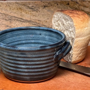 Bread Baker Pottery Bread Baking Pot in Blue Glaze 12 - Etsy