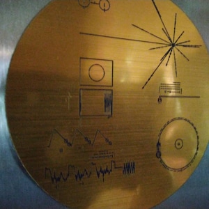 NASA Voyager Golden Record Magnet, Golden Metallic Laser Engraved ...