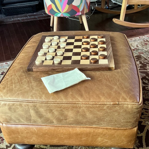 Checker Set Handmade, Wood Checker Board, Checker Board, Wood Board ...